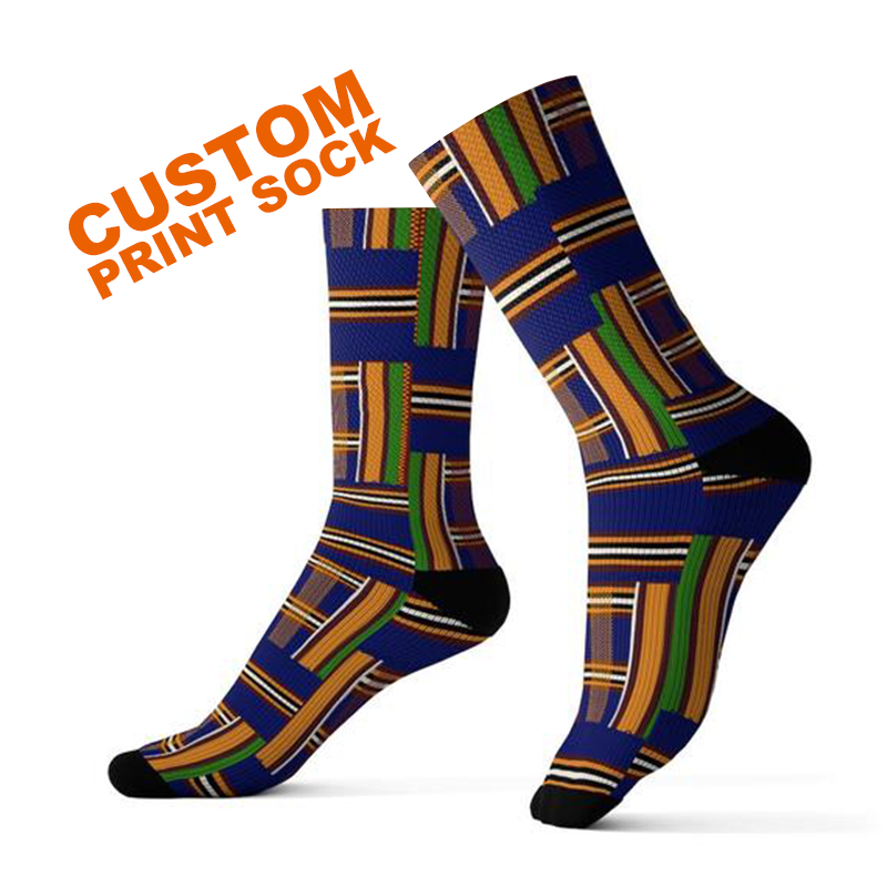 Direct selling African print sublimation socks